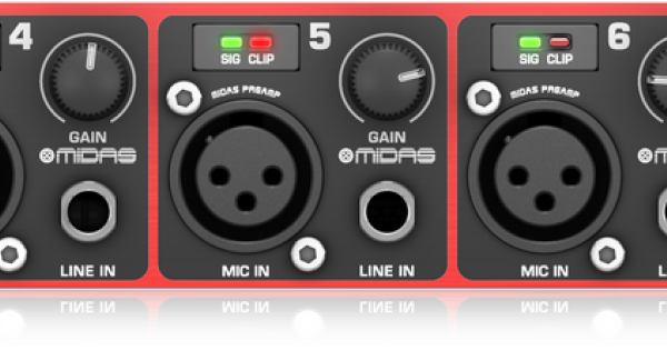 Behringer ADA8200 Audiophile 8 In 8 Out ADAT Audio Interface with Mida