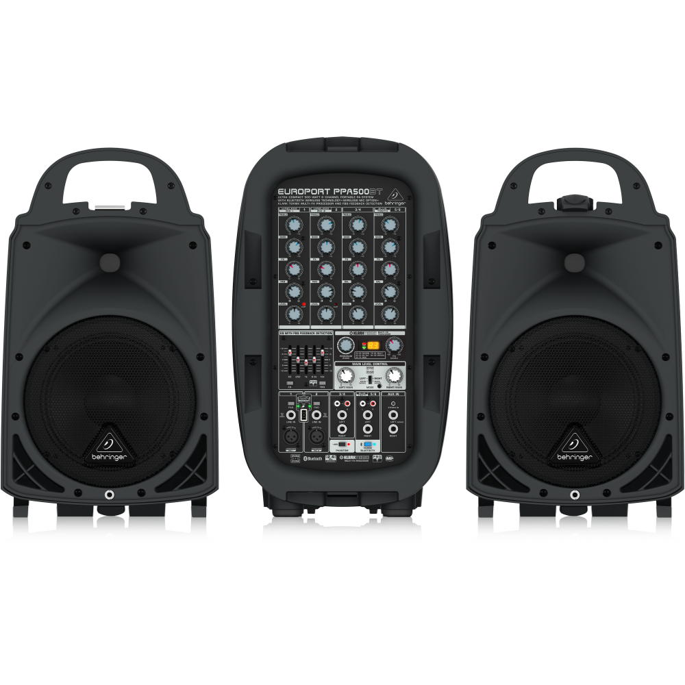 Behringer PPA500BT Ultra-Compact 500 Watt 6 Channel Portable PA System
