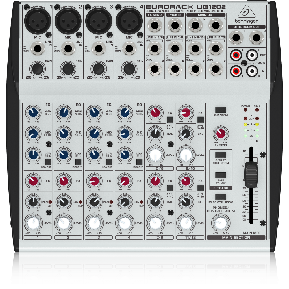 Behringer UB1202 Ultra-Low Noise Design 12-Input 2-Bus Mic/Line Mixer