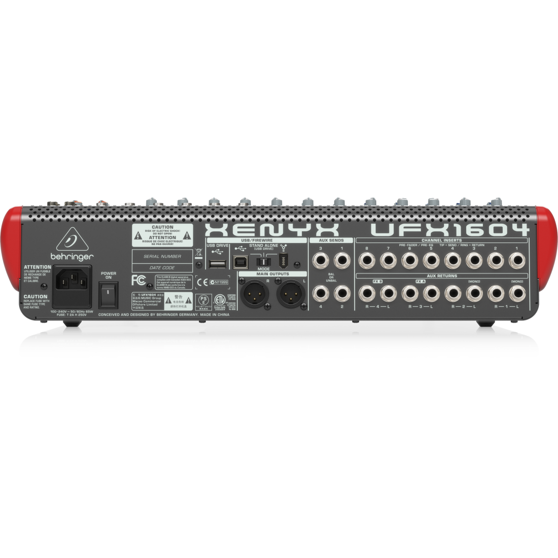 Behringer UFX1604 Premium 16-Input 4-Bus Mixer with 16x4 USB/FireWire