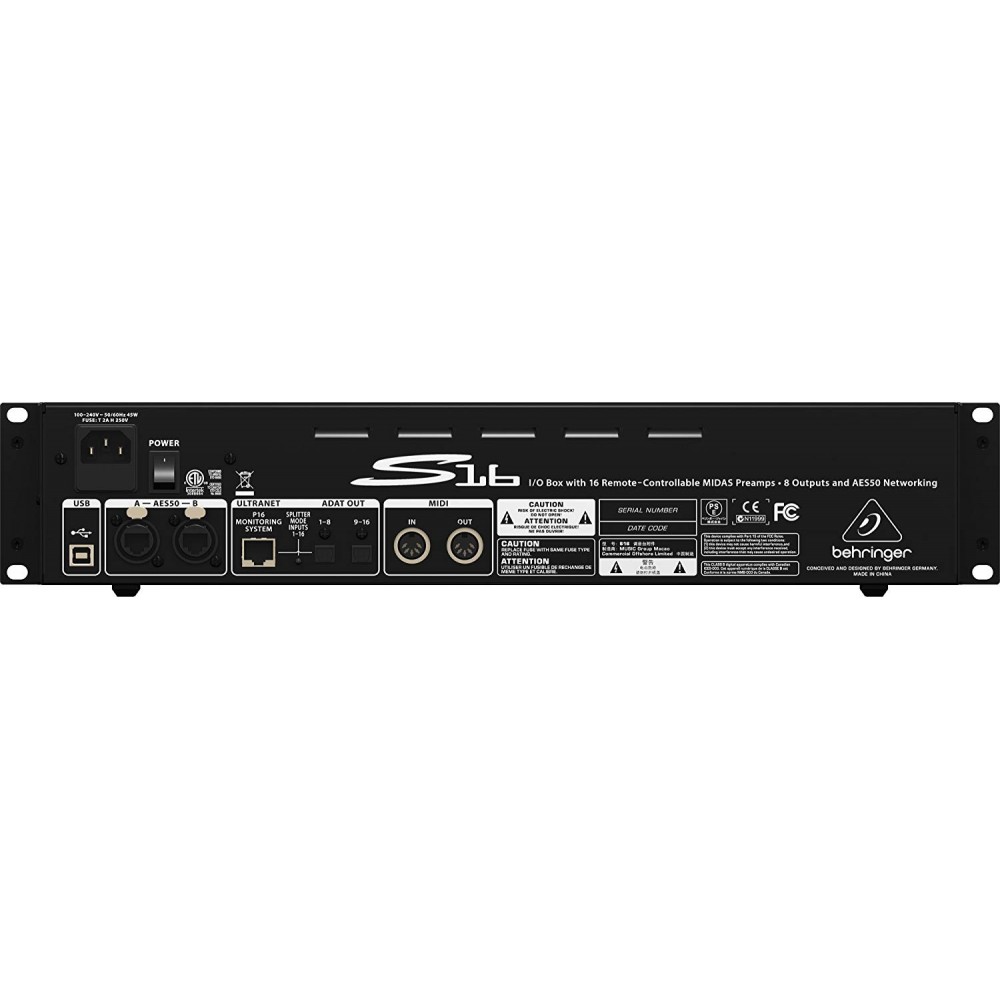 BEHRINGER S16 16-Channel Digital Snake Black
